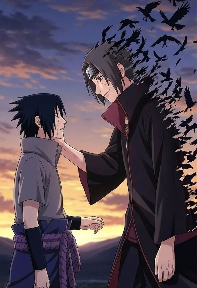 Алмазная Картина "Учиха Итачи" 40х50 См Алмазная Вышивка / Картина Стразами Подарков