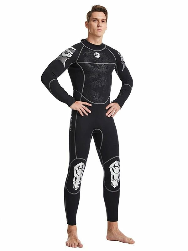 Черные гидрокостюмы для мужчин, толщиной 3 мм , из неопрена, подходят для дайвинга, сноркелинга и серфинга.