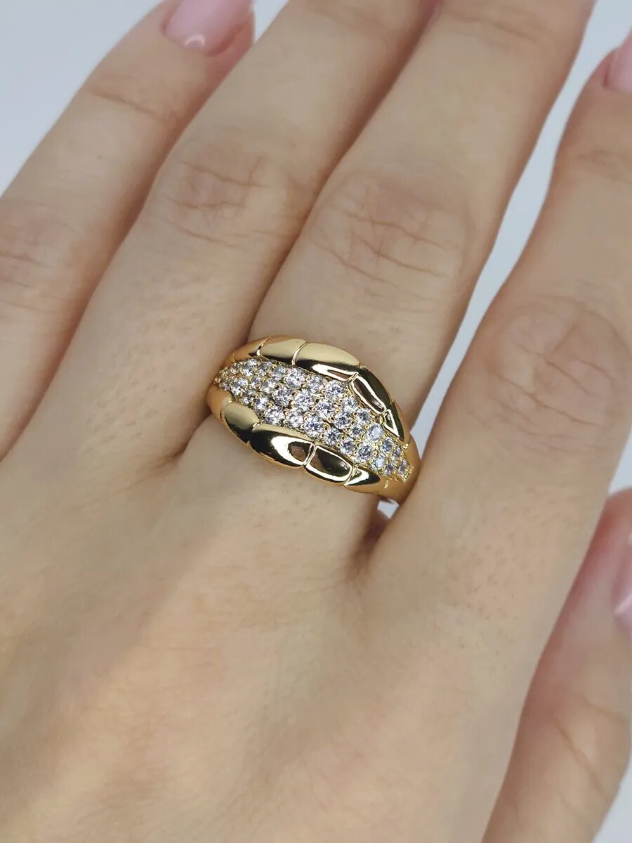 Кольцо, искусственный камень