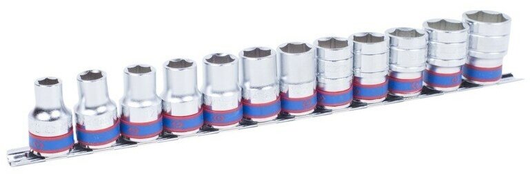 Набор торцевых головок 1/2", шестигранные, 10-24 мм, 12 предметов KING TONY 4312MR8