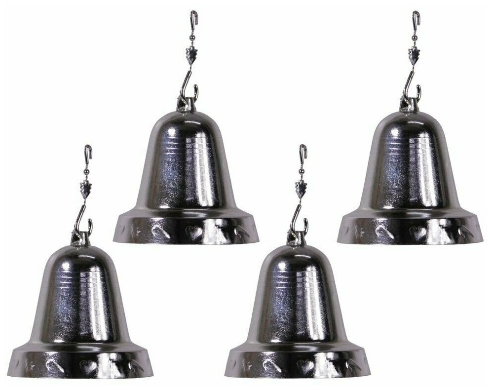 Колокольчик серебряный набор из 4 шт. 10 см, SNOWHOUSE
