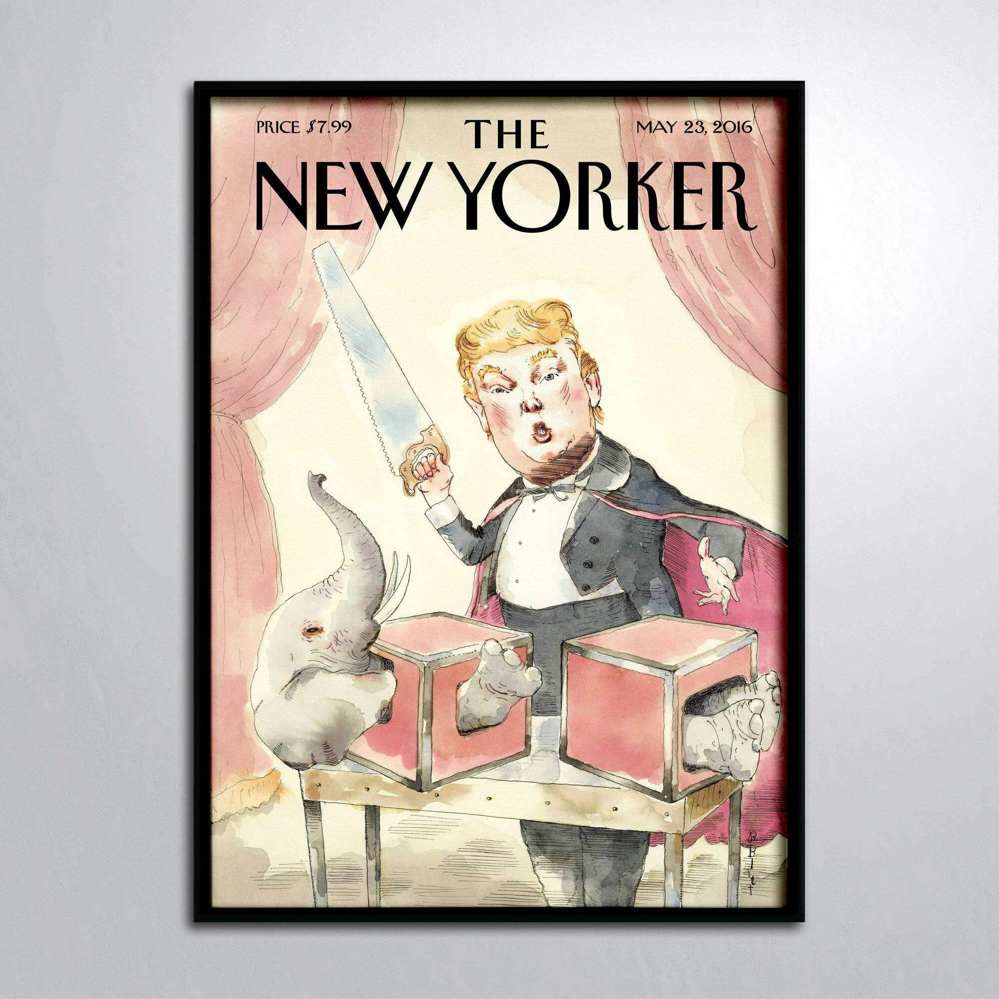 Постер без рамы/Постер для интерьера/Плакат Винтажный Журнал Нью Йоркер The NEW YORKER 23 май 2016г