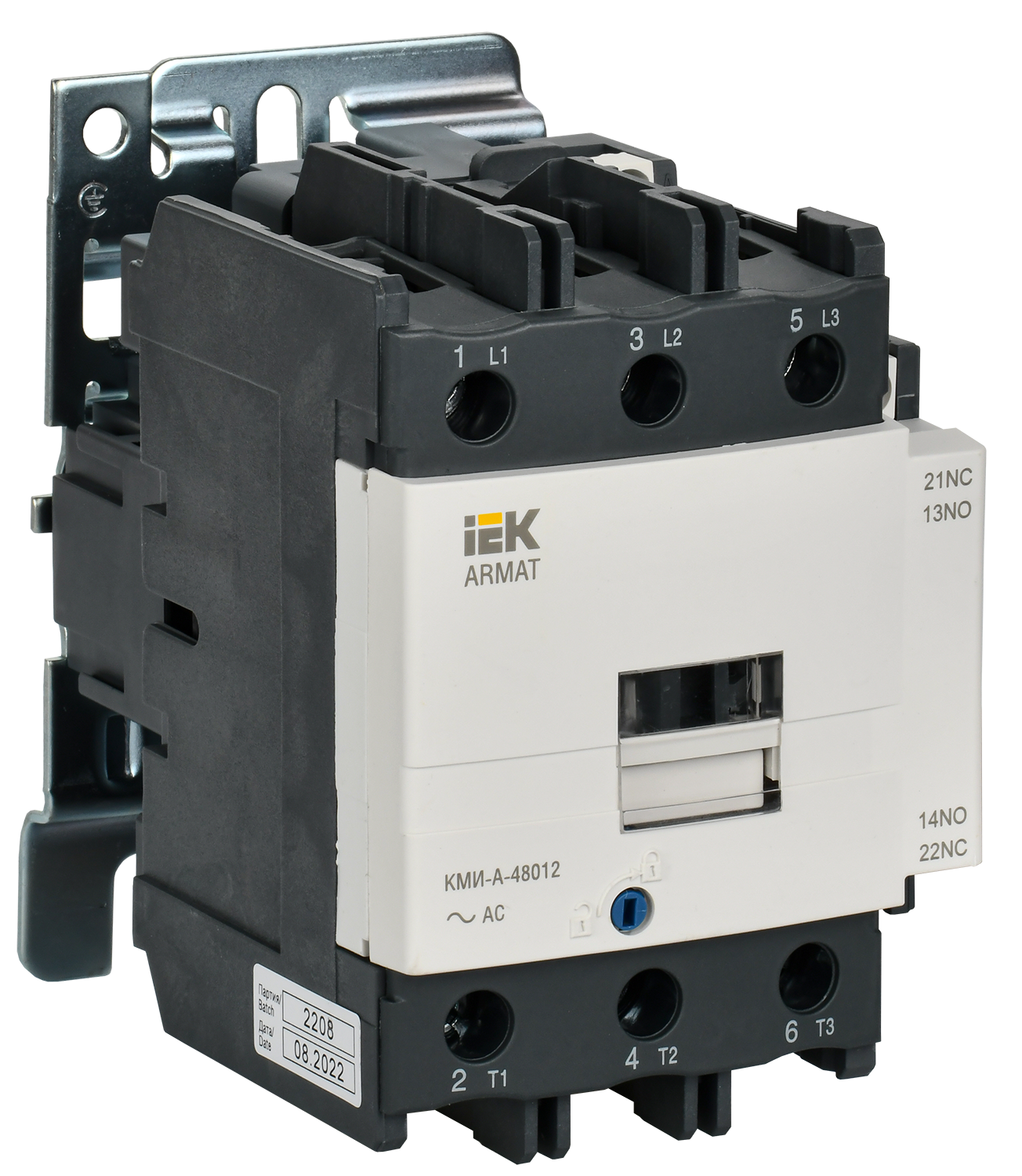 Контактор КМИ-А-48012 LC1D 80А 230В/АС3 1НО/1НЗ IEK AR-ACC-41-080-230-11