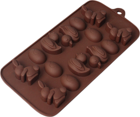 Силиконовая форма Зайцы, утки и яйца 14 ячеек Доляна (Набор из 5 шт.)