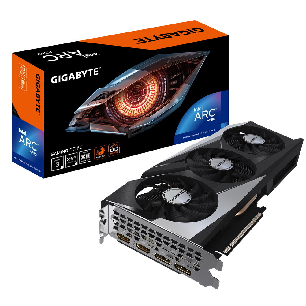 Видеокарта Gigabyte Arc A380 GAMING OC|| 6GB GDDR6 96bit 2xDP 2xHDMI 3FAN RTL (310875) уц-3-2