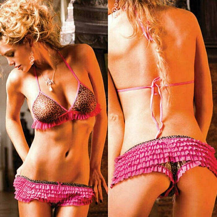 Комплект эротического белья Animal от Baci Lingerie, леопардовое, OS