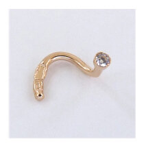 Пирсинг, золото, 585 проба, фианит