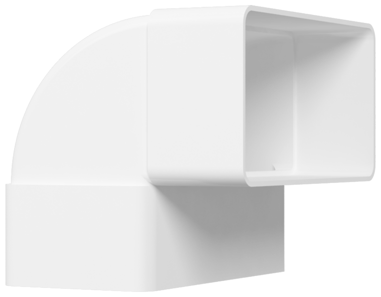 Отвод вертикальный прямоугольная ERA 511КВП 110 мм 110x55 мм, белый