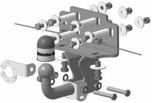 Фаркоп с эл-кой Smart для Toyota Land Cruiser 200 (2007-н. в) (оцинкованный шар)(паспорт и сертификат в комплекте) 92512-A. Motodor