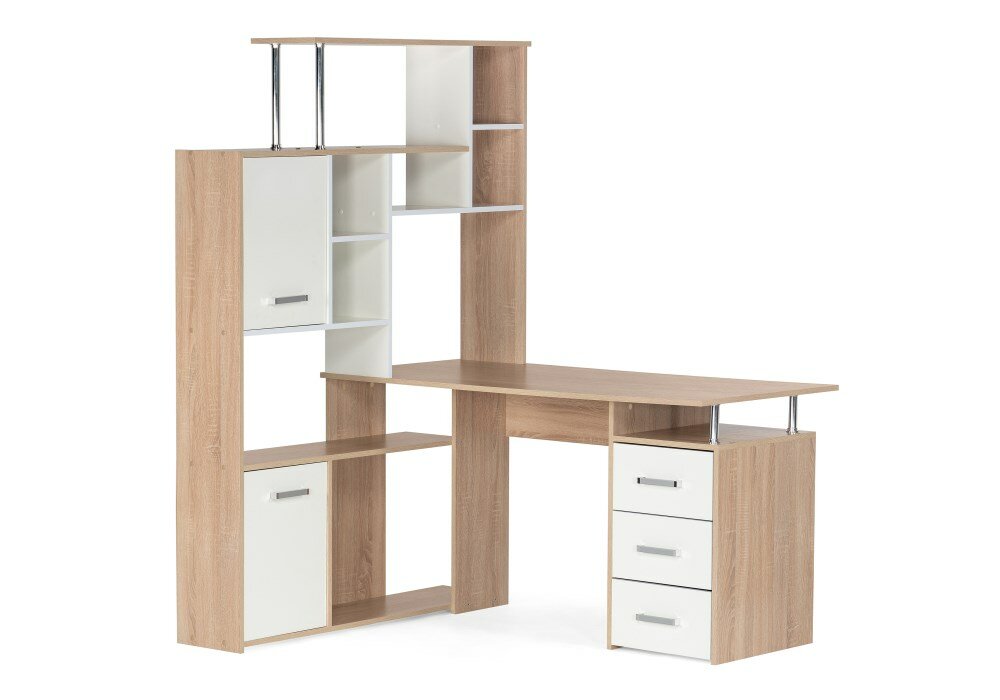 Компьютерный стол Woodville Компьютерный стол КС15 142,7х130х175,2 левый дуб сонома