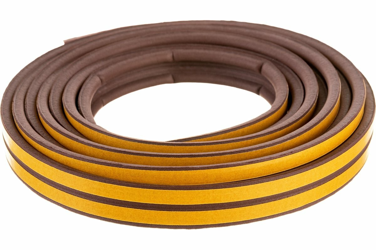 Sila P-профиль 6м самоклеящийся уплотнитель 9х5.5 мм коричневый Польша PB6 SILAPВ6