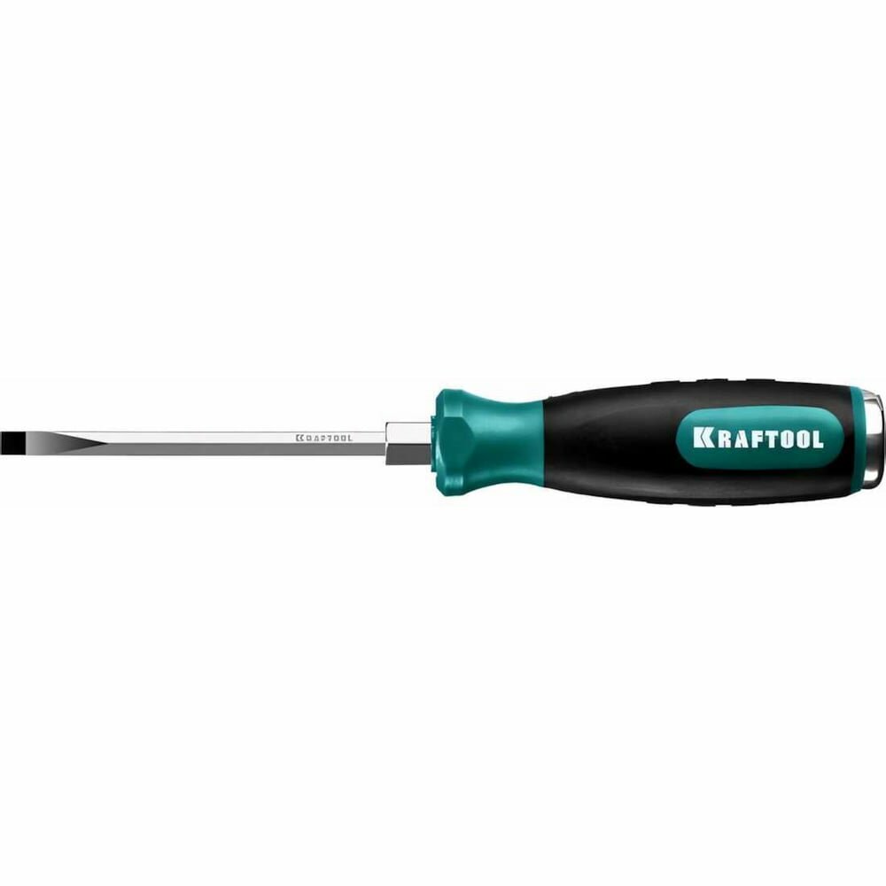 Ударная отвертка KRAFTOOL Impact со сквозным стержнем из CrMo стали, прямая рукоятка из двухкомпонентного материала