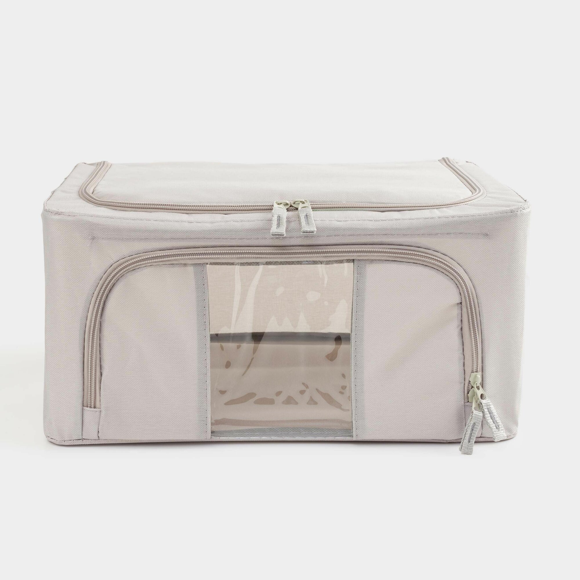 Органайзер-короб для вещей, Kuchenland, 40х30х20 см, на молнии, оксфорд, серый, Pedant