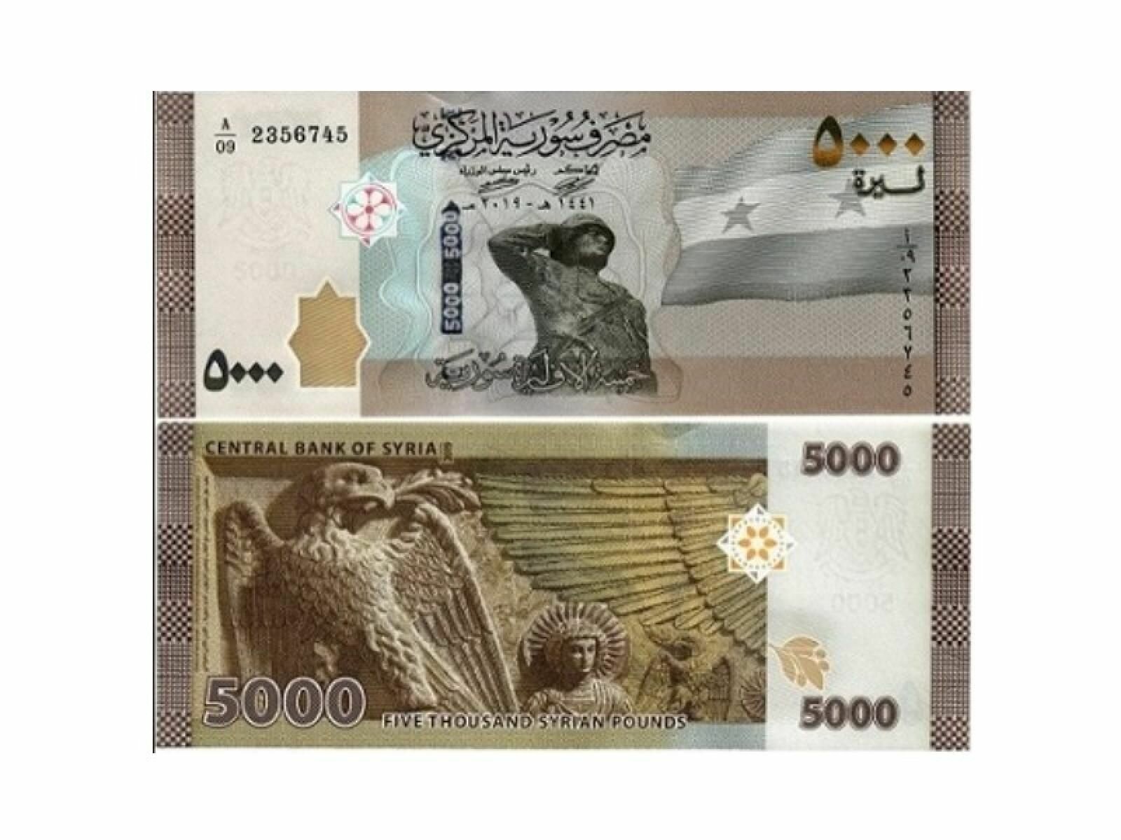 5000 фунтов Сирии 2019 г.