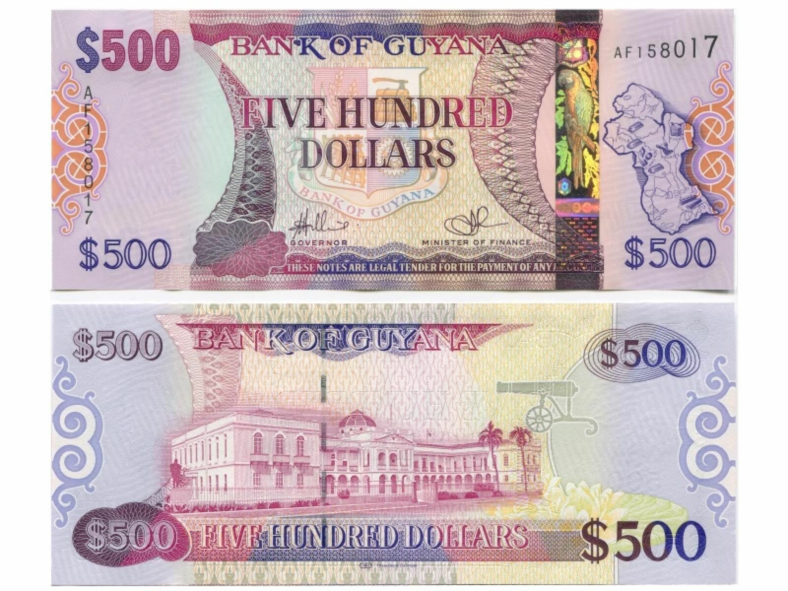 500 долларов Гайаны 2002 г.