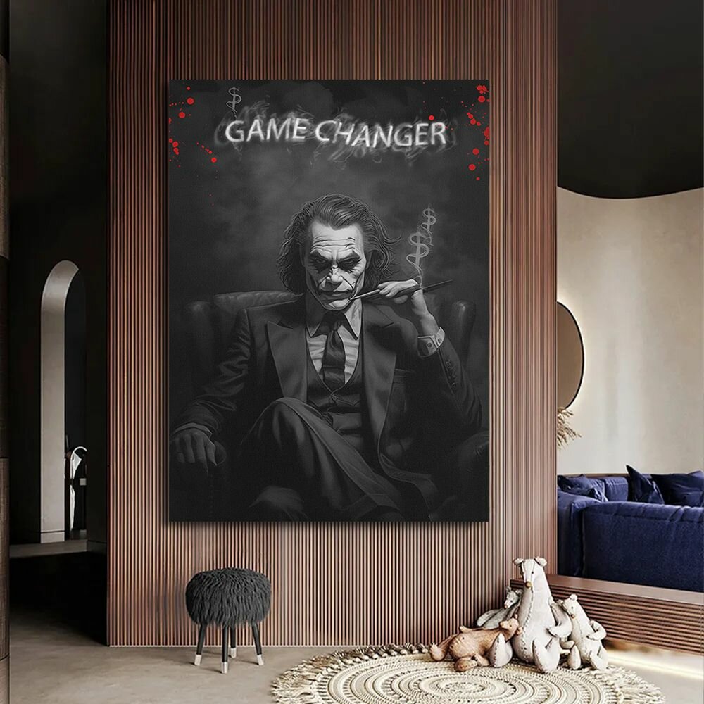 Картина Джокеры всех времен, интерьерная картина на холсте, 40х60 см.
