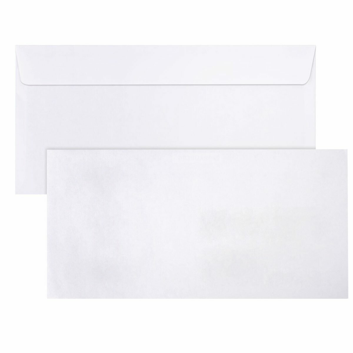 Конверт почтовый E65 Brauberg (110х220мм, 80г, отрывная лента, внутр. запечатка) белый, 100шт. (112193), 10 уп.