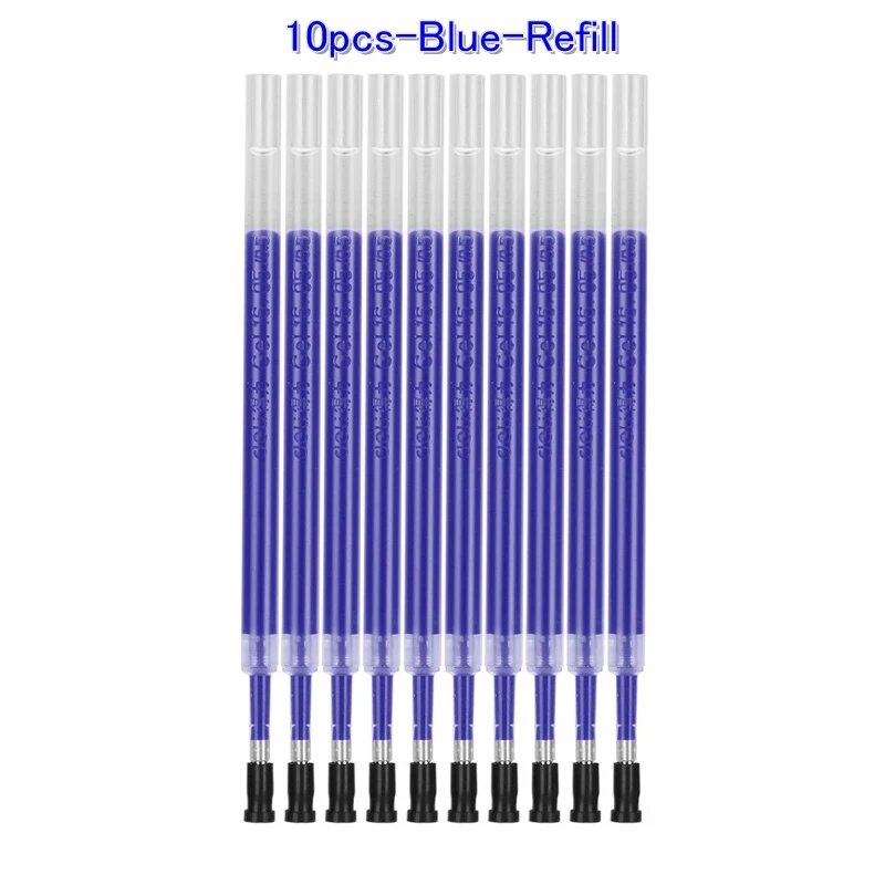 Гелевые ручки EYBOP 0,35 мм, черные/красные/синие Синий, Blue-10pcs Refill