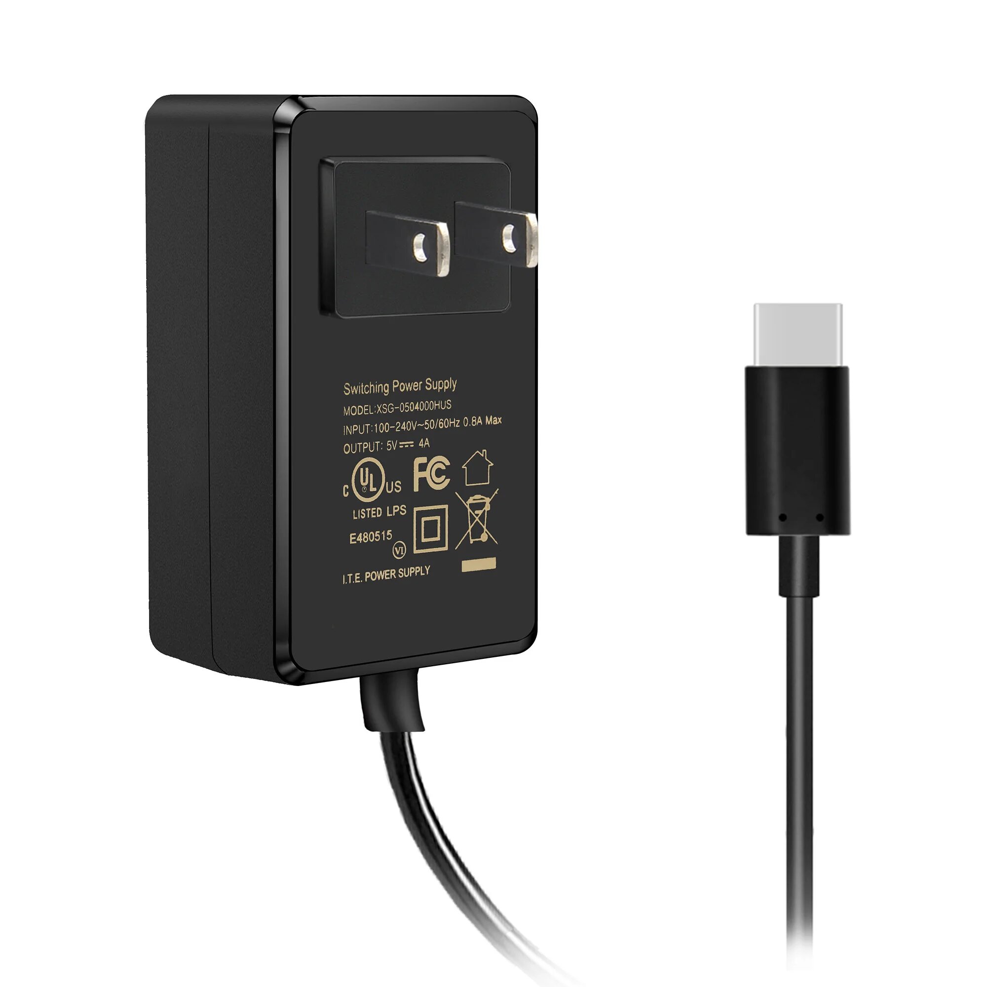 Адаптер питания 5V 4A 20W USB C, US Plug