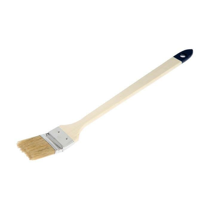 Кисть радиаторная тундра, натуральная щетина, деревянная рукоятка, 2', 50 мм