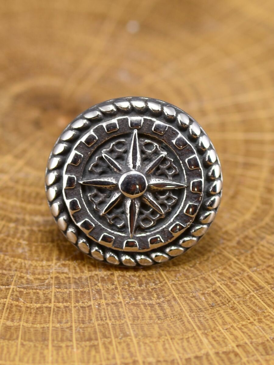 Бусина для паракорда и кожи из нержавеющей стали, Hobbylive - Щит