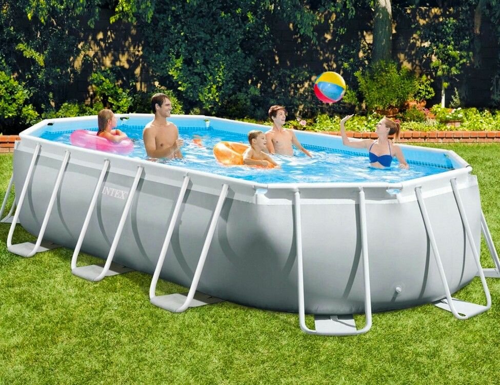 Каркасный бассейн Intex Oval Prism Frame Pool, 503х274х122 см + фильтр-насос + аксессуары, 26796