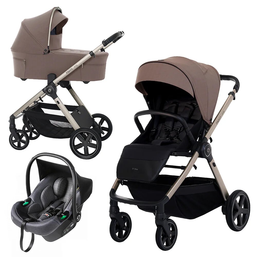 Детская коляска 3в1 Espiro Only, цвет Nude Brown / 2025 (Какао)