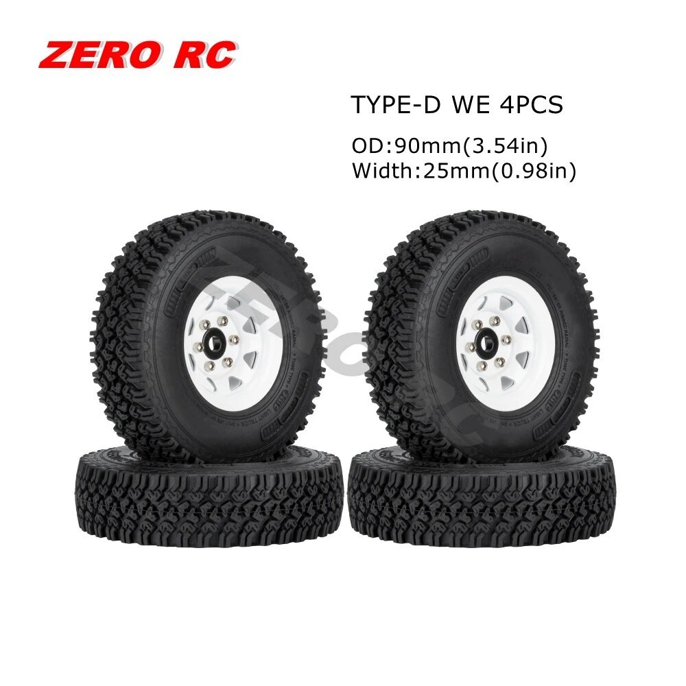 Шины RC Crawler 90мм, черные, TYPE-D WE 4шт
