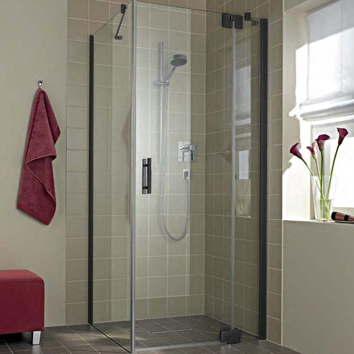 KERMI Filia XP 1WL Душевая дверь 1200х2000, черный soft, прозрачное стекло