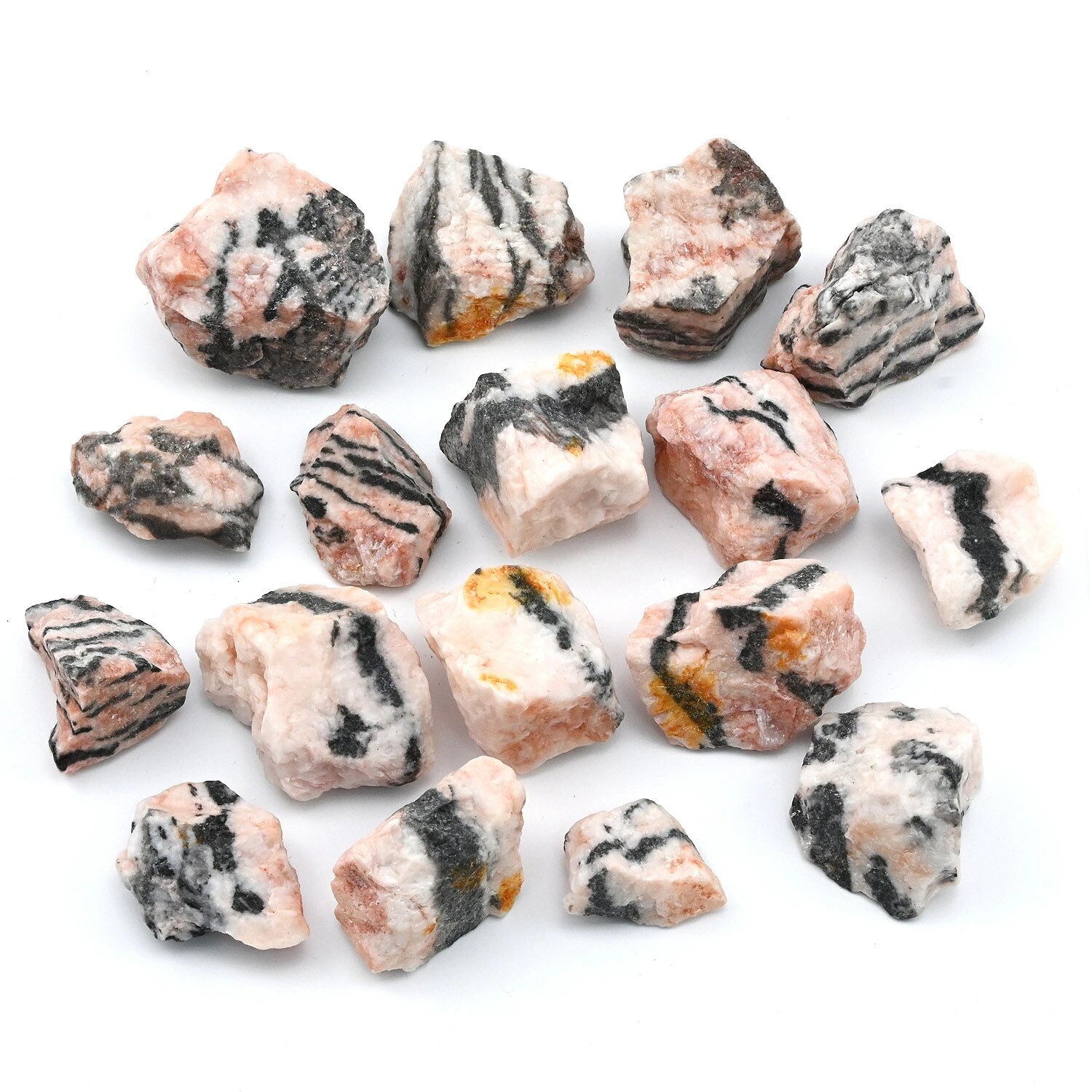 Мрамор розовый необработанный галтовка фракция 20-40мм, упаковка 500г .