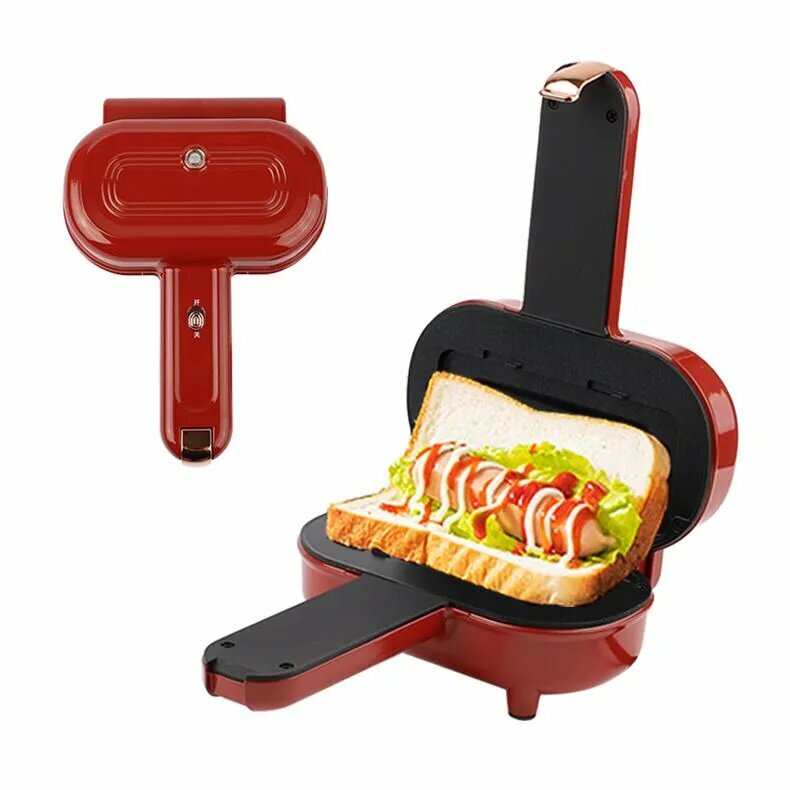 Бутербродница DMWD SMZJ-Monda-6008, мощность 550Вт, цвет красный