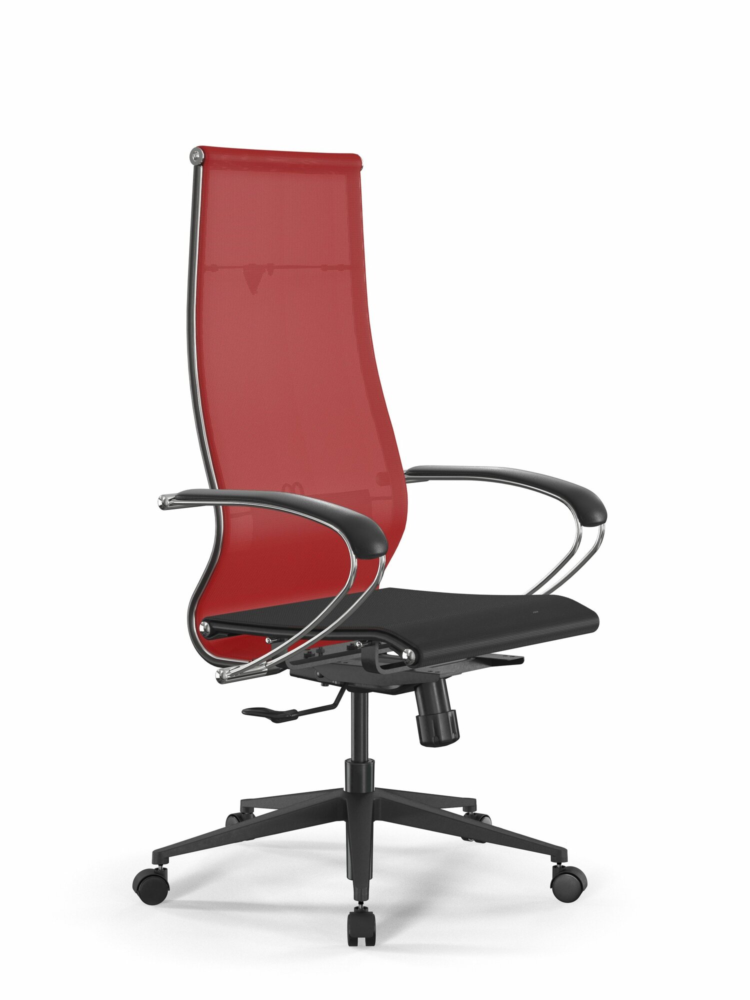 Кресло компьютерное МЕТТА-7/подл.131/осн. Synchro 002 красный/черный