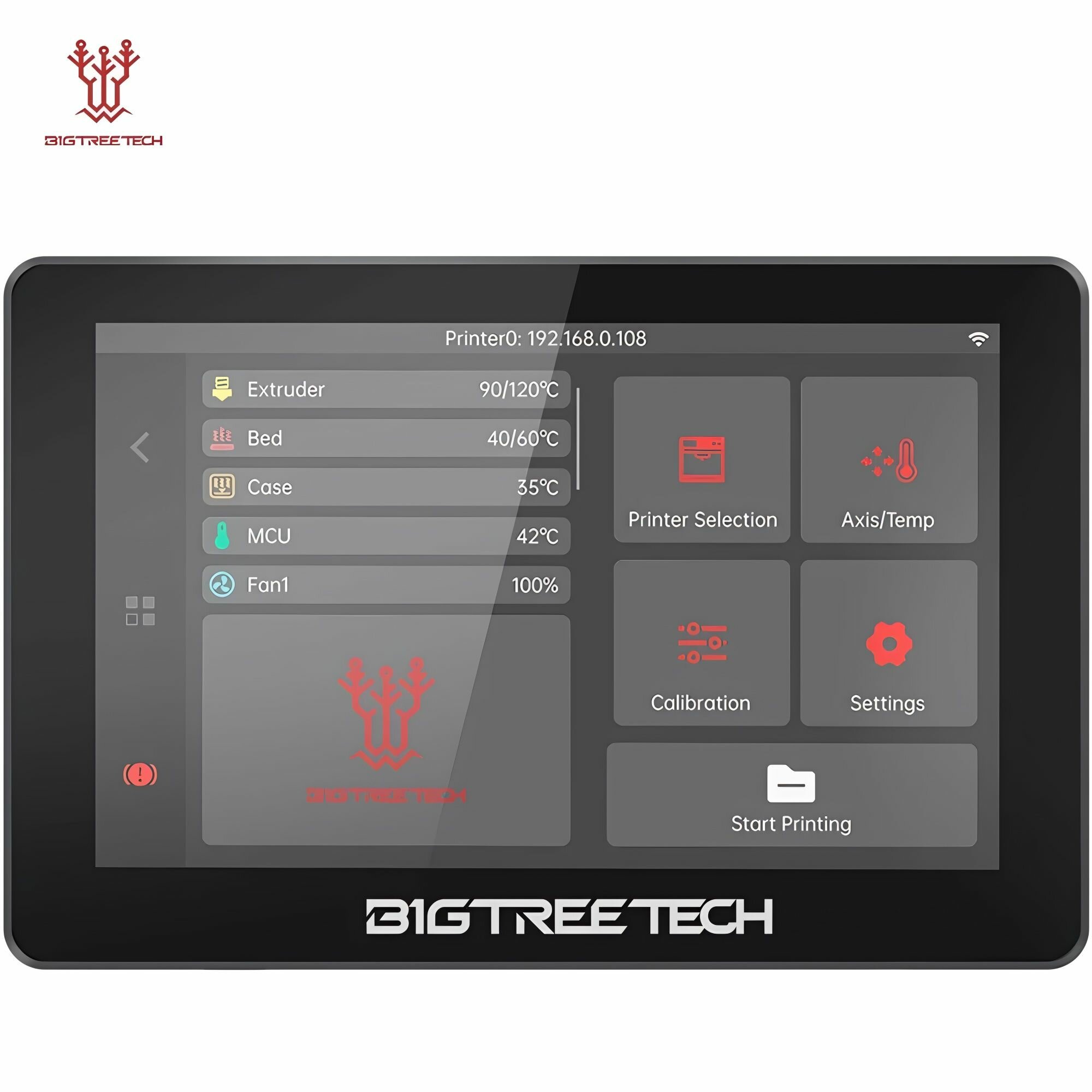 Дисплей BigTreeTech K-Touch для 3D принтеров с Klipper. Экран, панель управления BTT K-Touch для 3D принтеров.