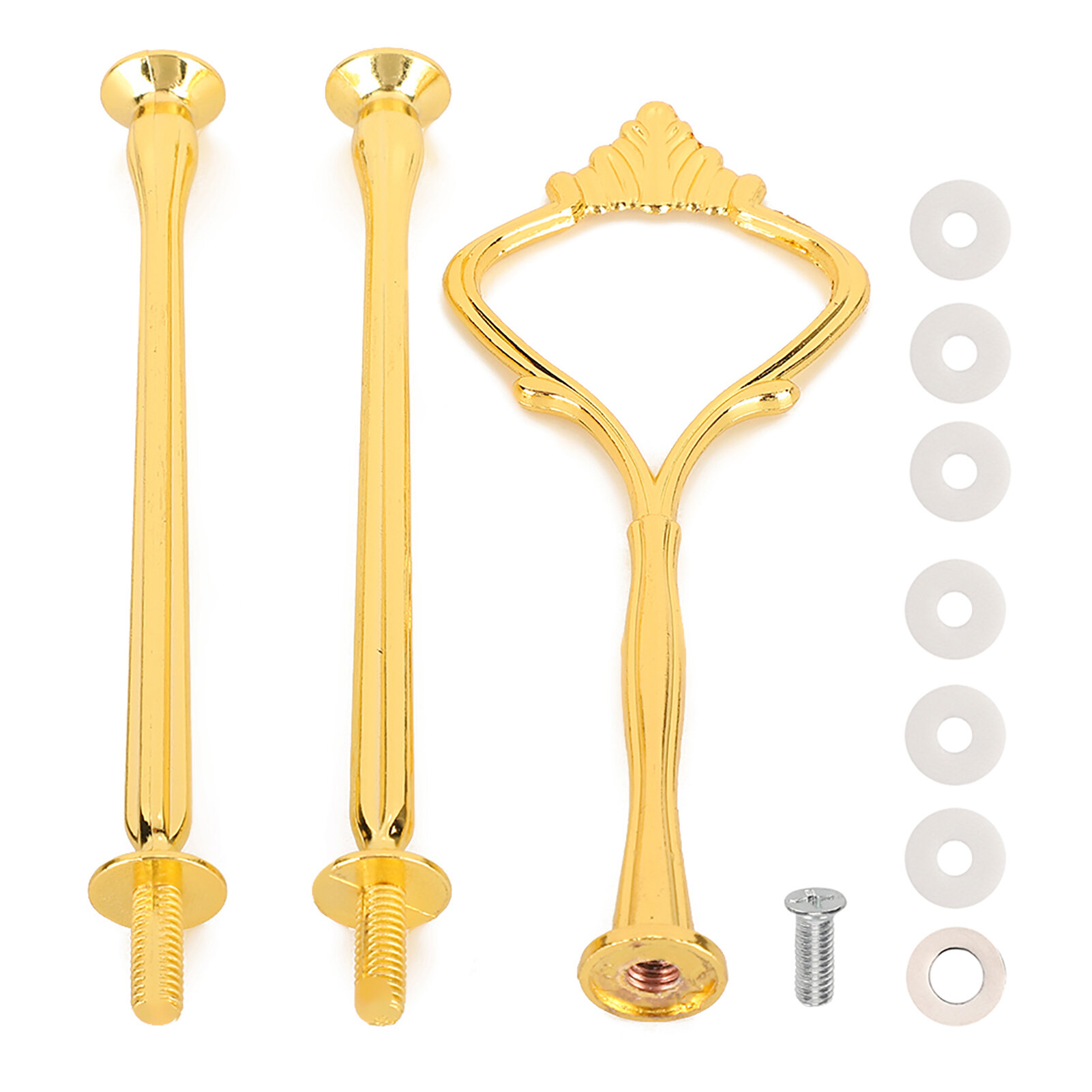 Стойка-подставка для самостоятельной сборки из нержавеющей стали, 3 слоя, с винтовым креплением и прокладкой.