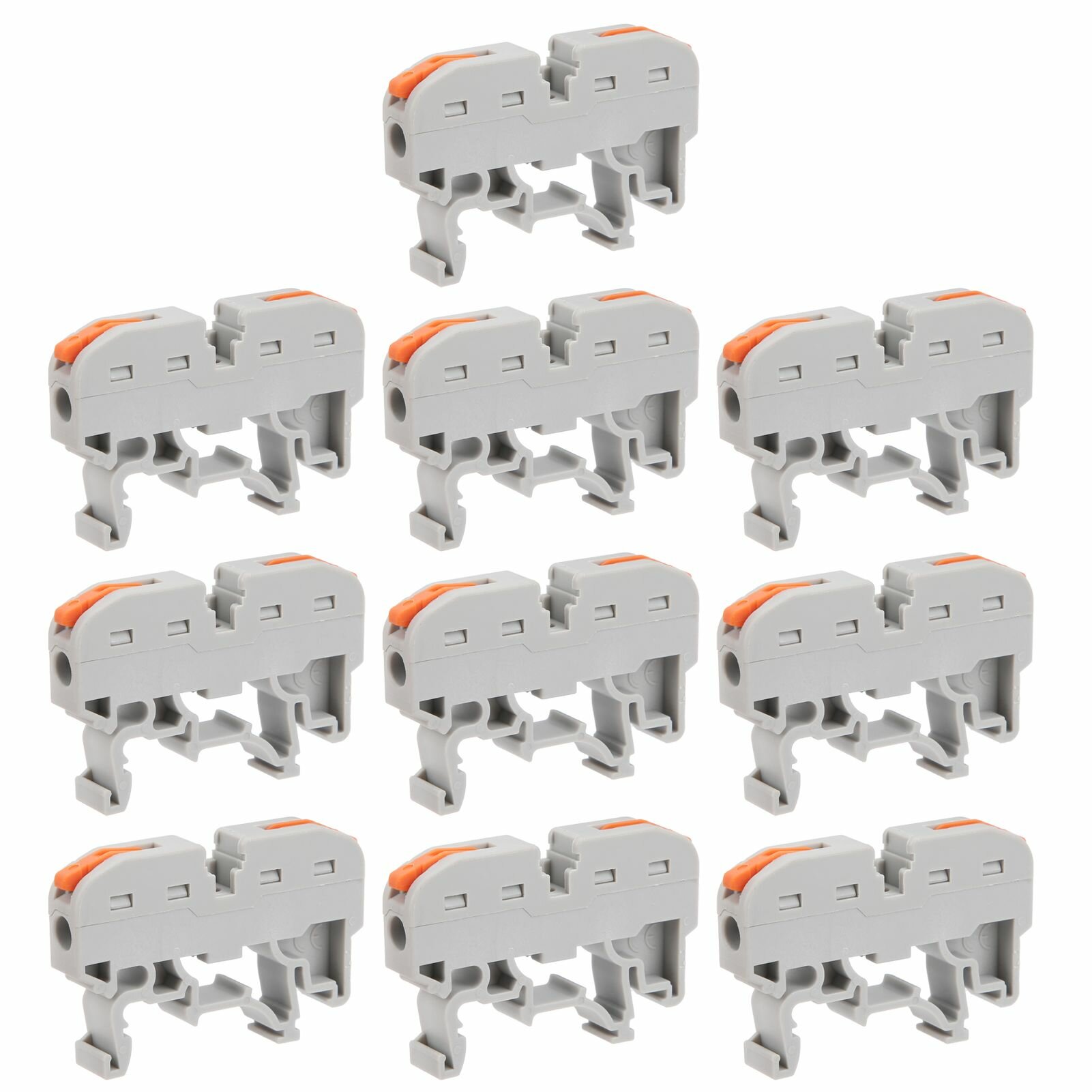 10 шт. блок подключения проводов на DIN-рейке, пружинный рычаг, кабельный разъем, клемма PCT-211