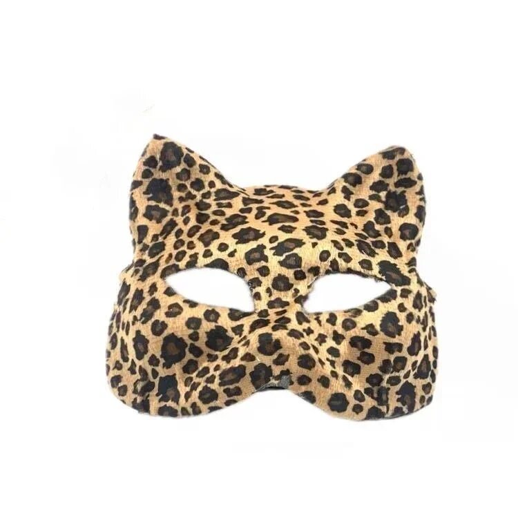 Маска кошки для женщин, леопардовая маска для лица с животными, для Хэллоуина, вечеринки, Маскарадного костюма, карнавала, реквизит, маска-драгоценность