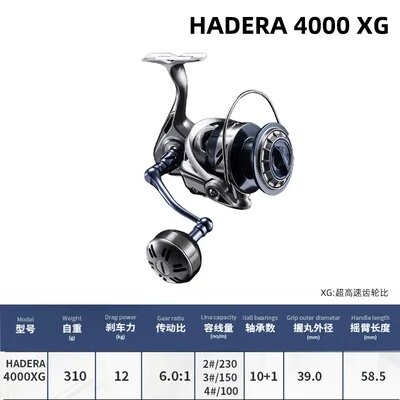 Спиннинговая катушка Ecooda HADERA 4000-8000 HEDERA 4000XG