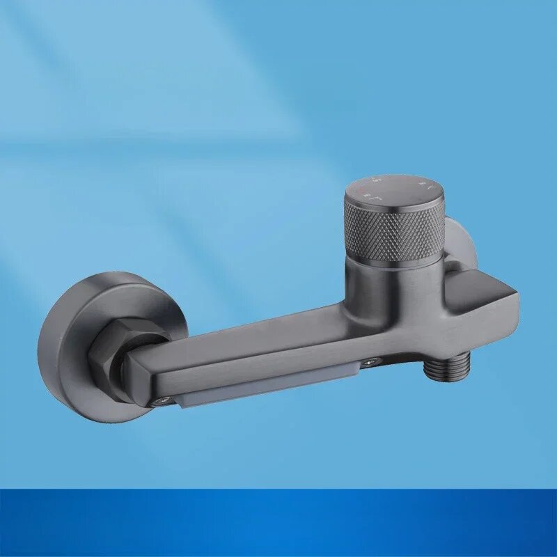 Серый Настенный Смеситель-водопад Для Ванной С Ручным Душем, Полный Комплект Для Душа