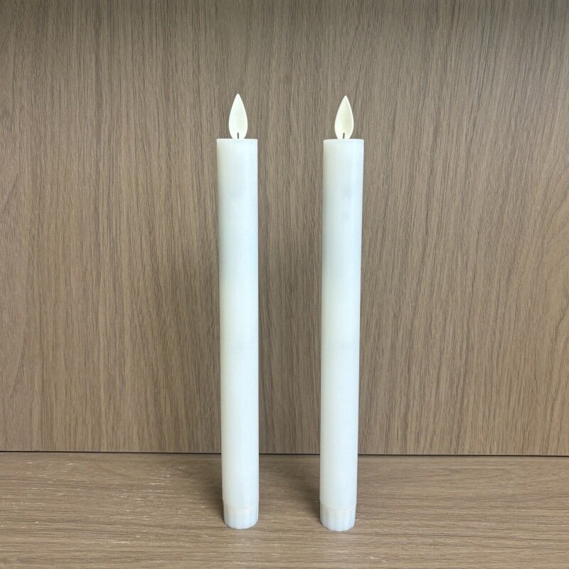 Свеча-столб "Long Pole Candle Light", с дистанционным управлением, имитация воска, 2 пакетика