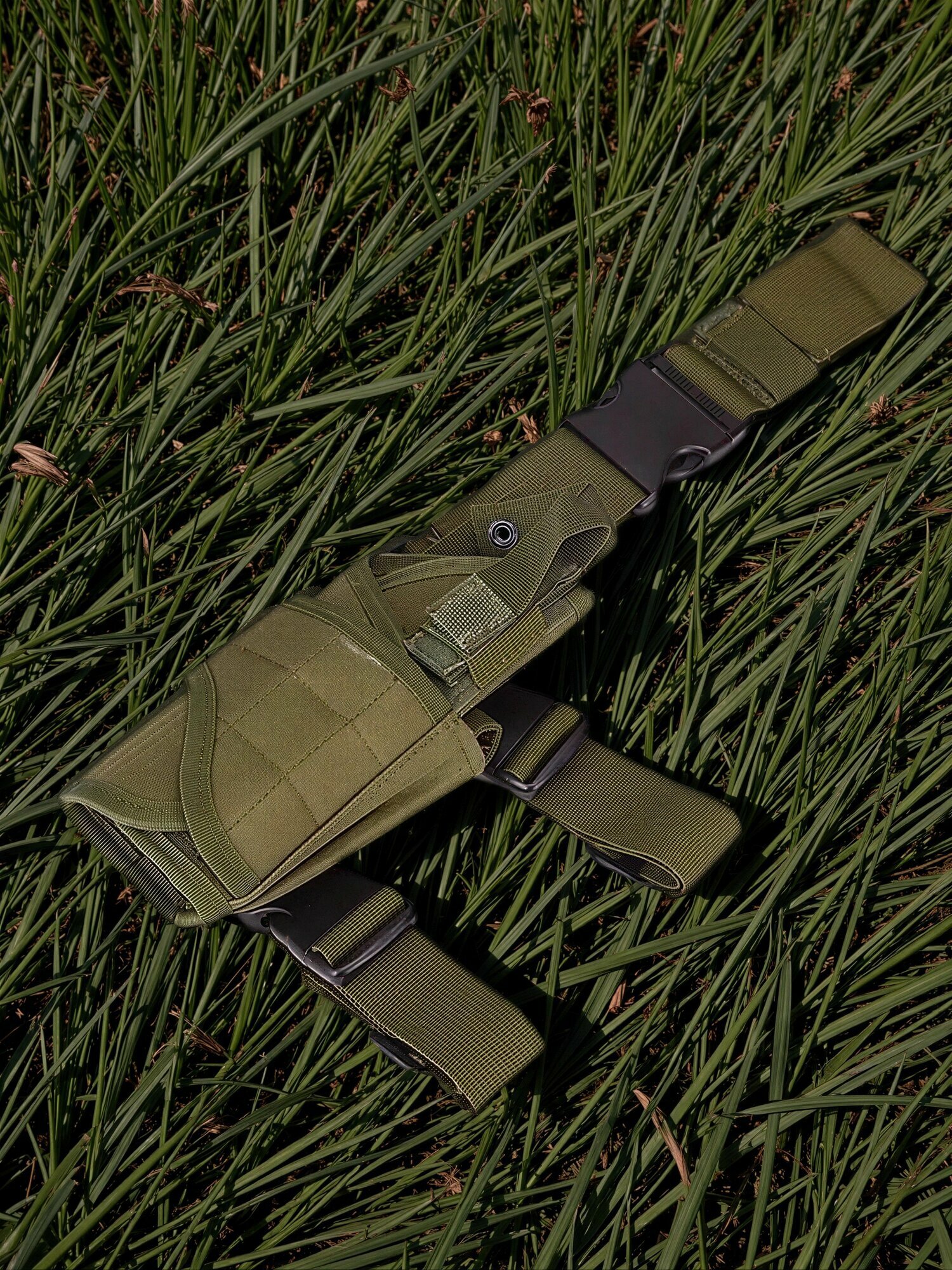 Кобура набедренная для пистолета, универсальная, тактическая с креплением на ногу, зеленая