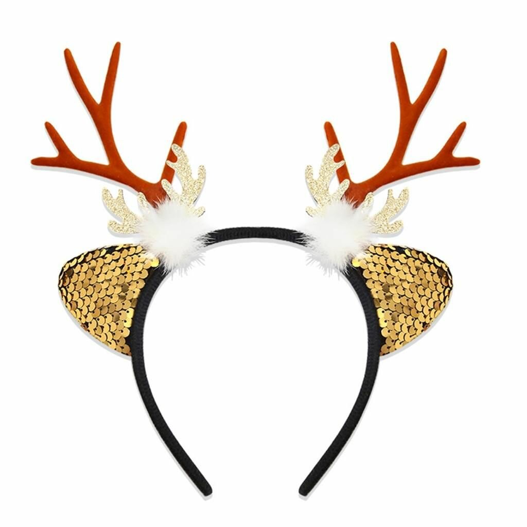 Оленьи рога для вечеринки, Белый шар с блестками