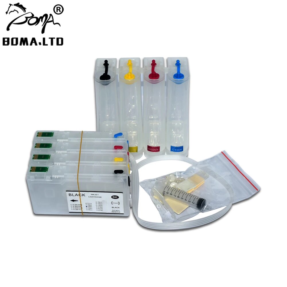 79XL T7891 Система чернил СНПЧ для принтера EPSON Pro WF - 5110 5190 5620 5690 WF-4640 WF-4630 с чипом ARC автоматического сброса T7901 T7911