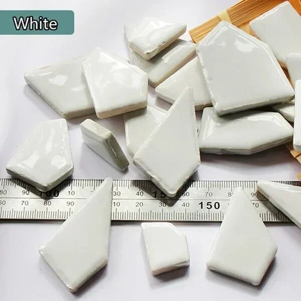 Мозаичные плитки из керамики Белый, Polygon White