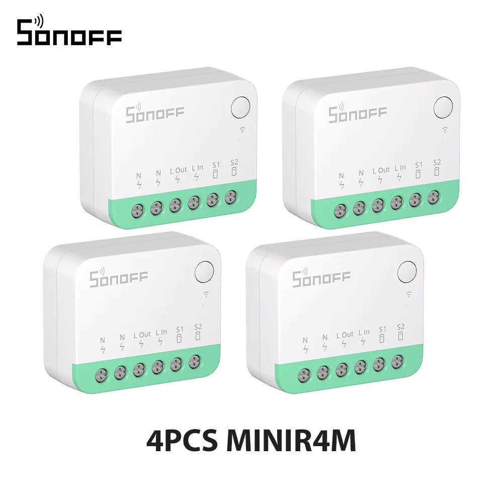 SONOFF MINIR4M умный Wi-Fi выключатель 1-10 шт 4PCS MINIR4M