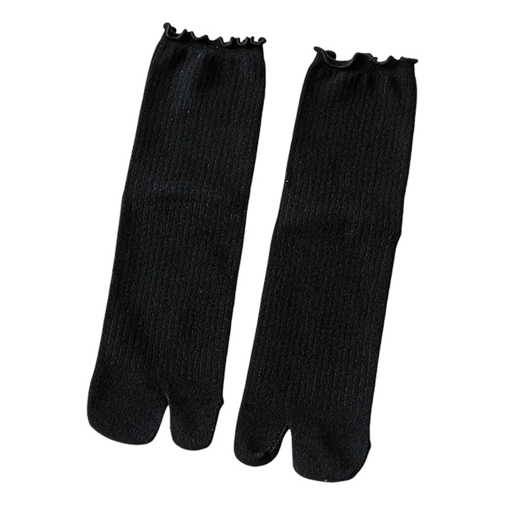 Носки для экипажа с рюшами и оборками, носки-сандалии, Носки с разрезом на два пальца, Японские носки Tabis