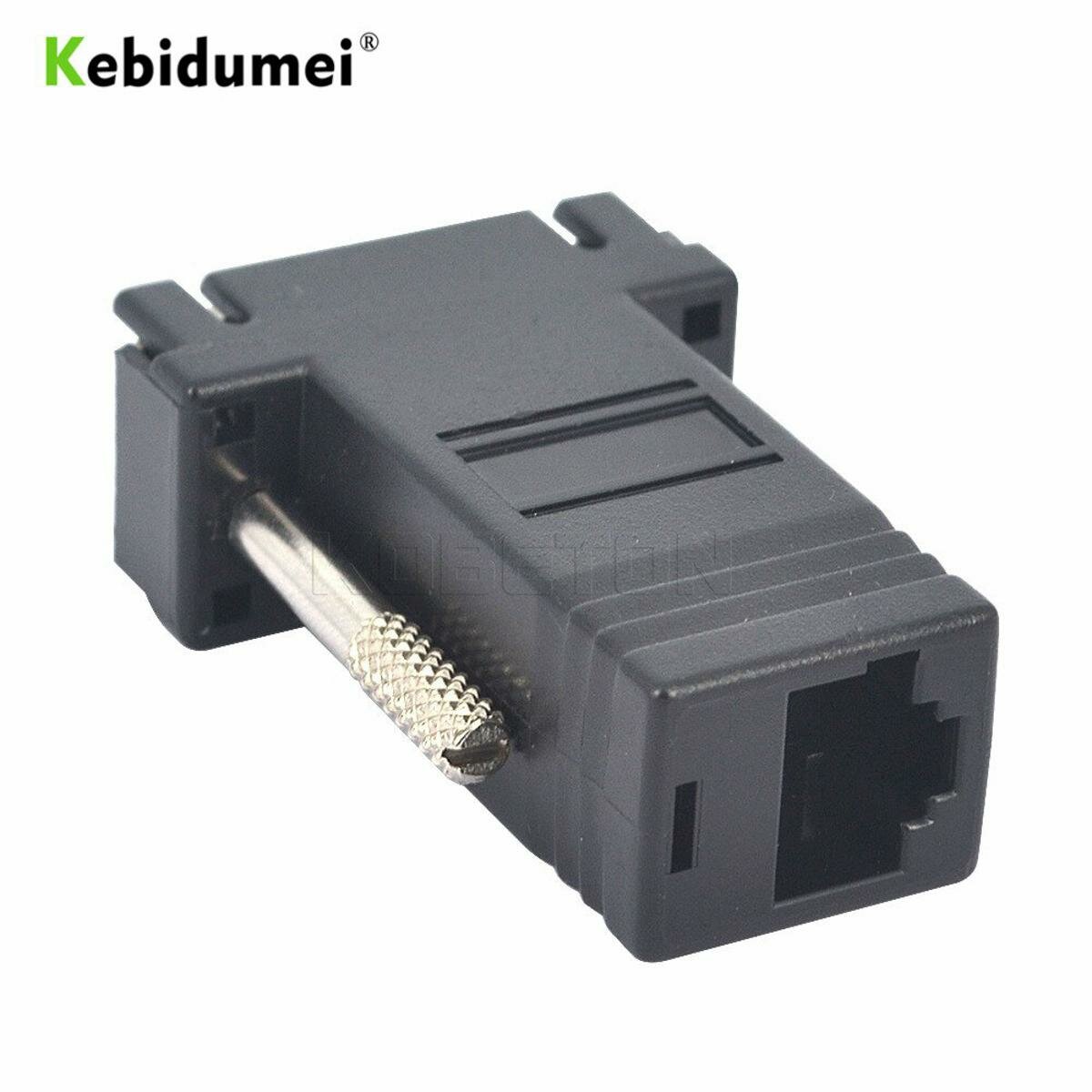 Kebidumei VGA удлинитель Male To Lan Cat5 Cat5e RJ45 Ethernet Female адаптер Ethernet Female адаптер для ПК настольный к