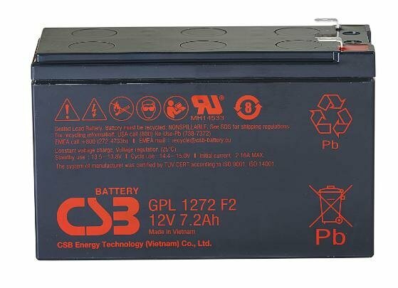 Аккумулятор CSB батарея общего применения, GPL, 12 В, 7,2 Ач