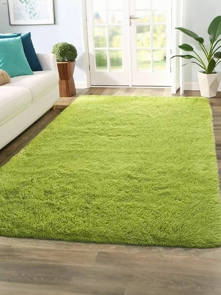 Плюшевый ковер, плюш, Трава зеленая, 180x200 см для гостиной спальни детской комнаты, нескользящей пушистой комнаты