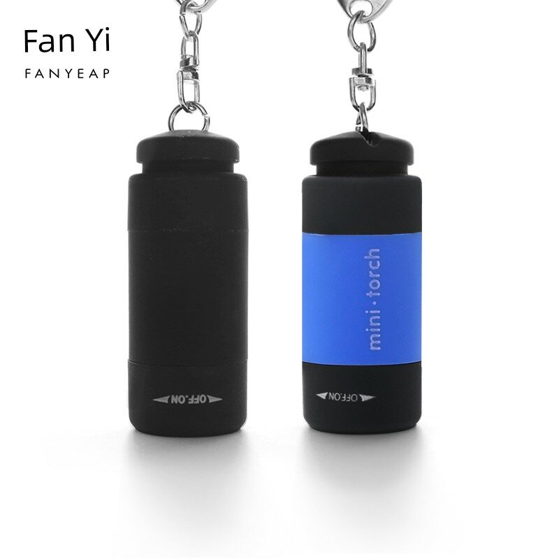 Комбо-фонарик-брелок черный и синий 1 шт. каждый USB-перезаряжаемый яркий свет портативный