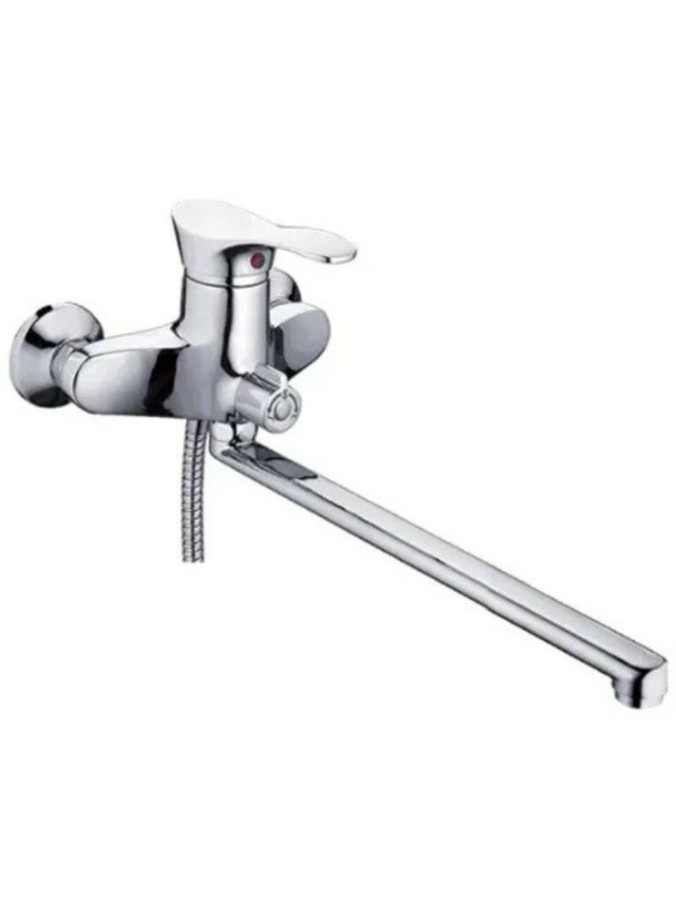 Смеситель для ванны Potato P2201, хром, длинный излив, с лейкой